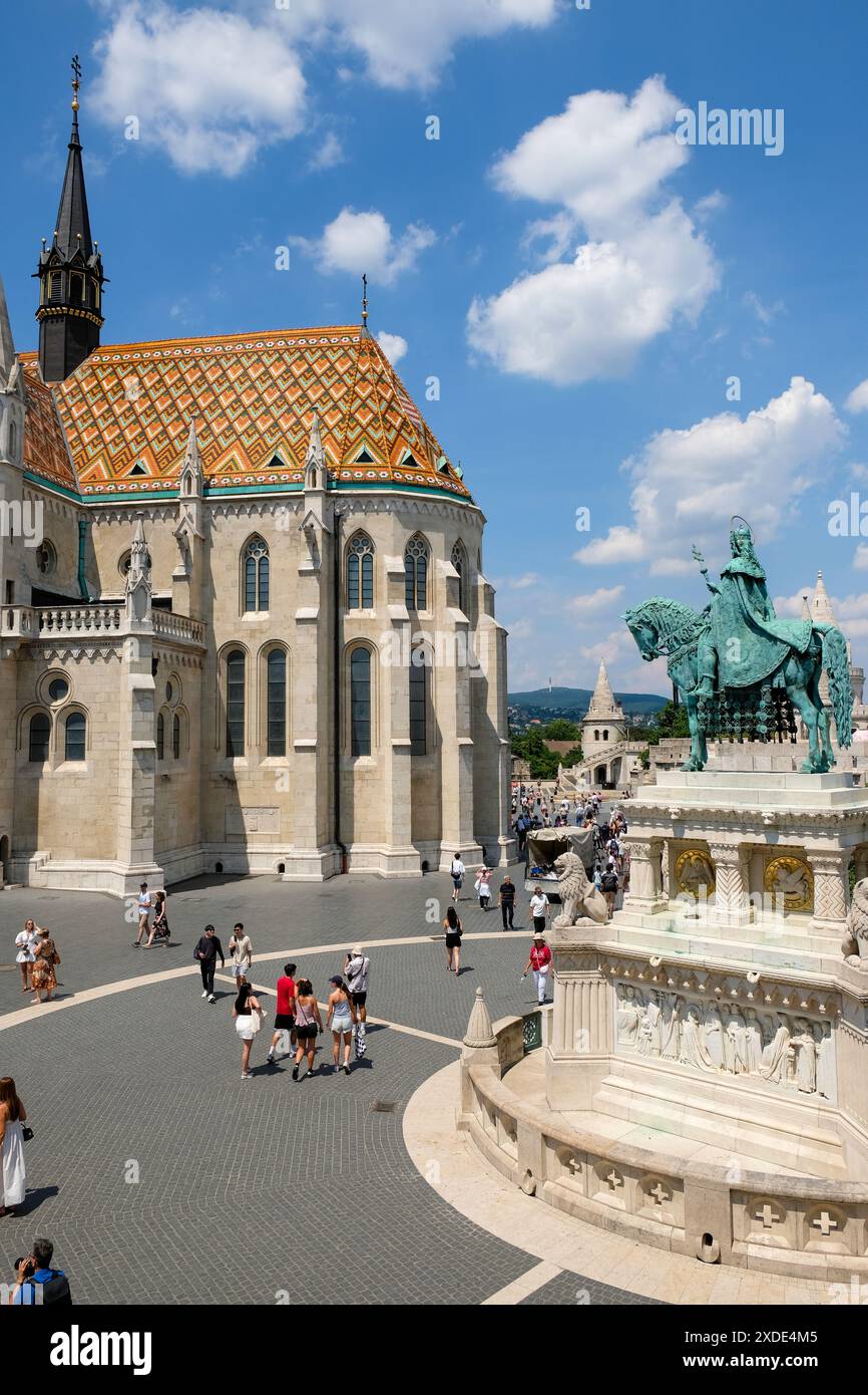 Statue of Stephen I of Hungary, the first king of Hungary in the ...