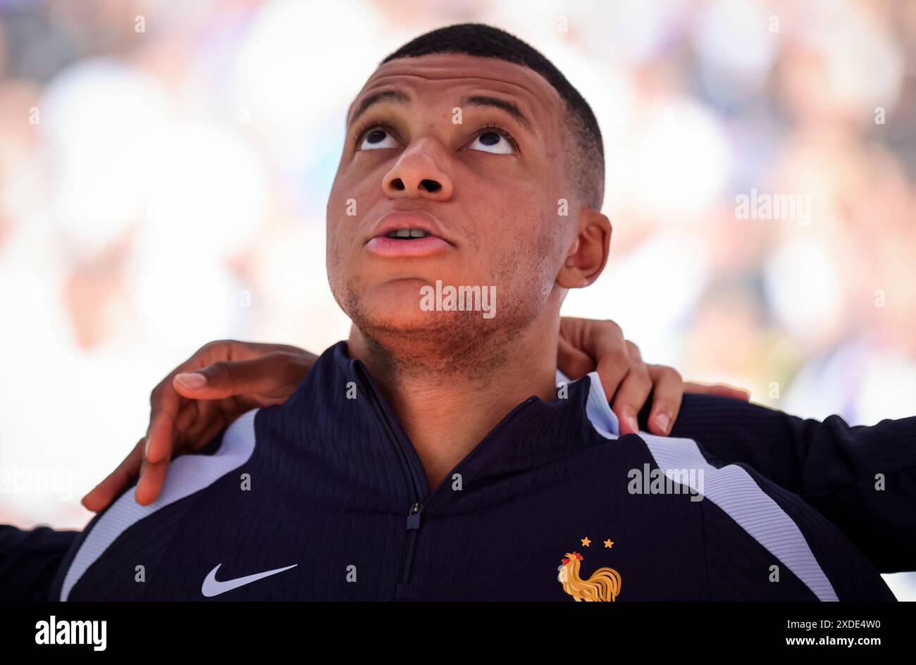 LEIPZIG, GERMANY - JUNE 21: Kylian Mbappe of France looks on from the ...