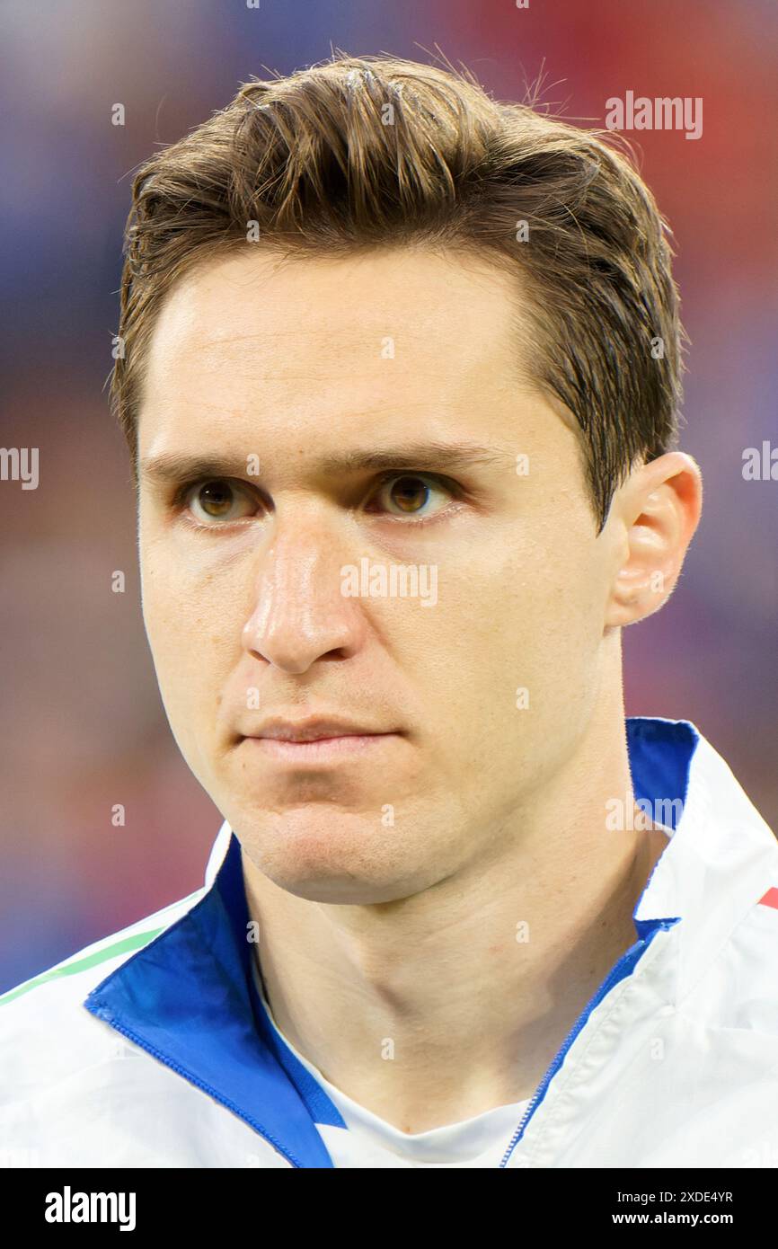 Federico Chiesa of Italy during UEFA Euro 2024 - Spain vs Italy, UEFA ...