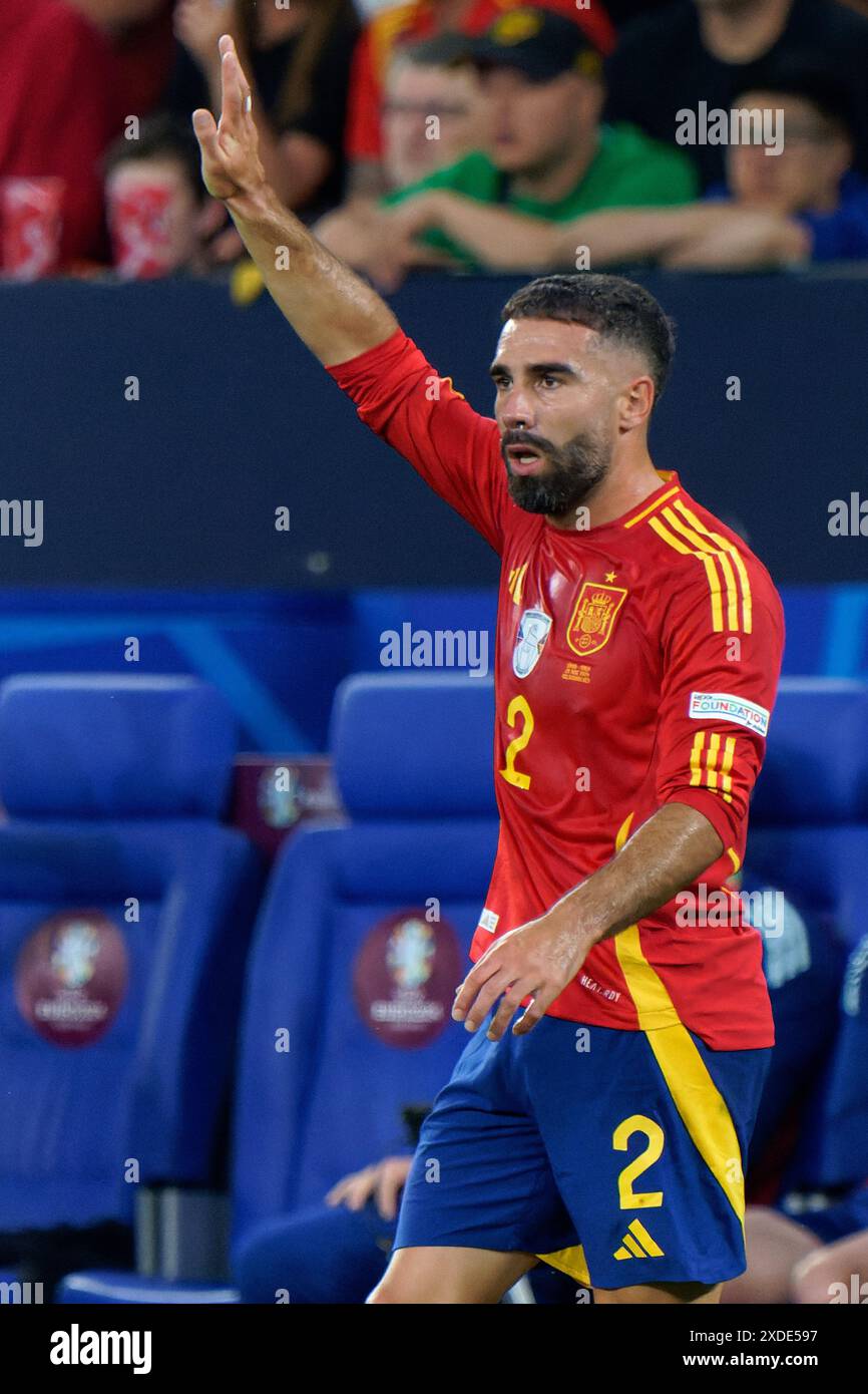 Dani Carvajal of Spain during UEFA Euro 2024 - Spain vs Italy, UEFA ...