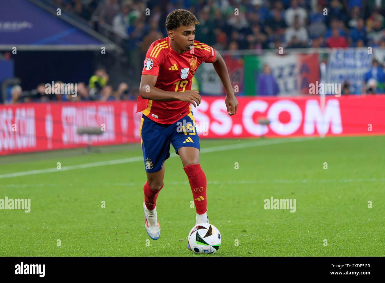 Lamine Yamal of Spain during UEFA Euro 2024 - Spain vs Italy, UEFA ...
