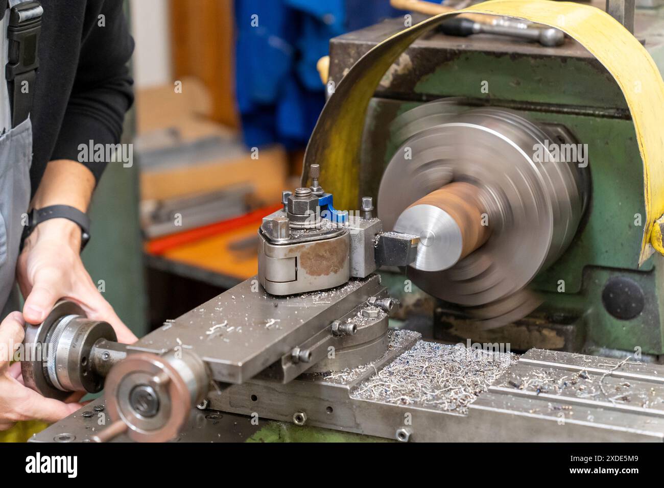 Worker turning on industrial machine hi-res stock photography and ...
