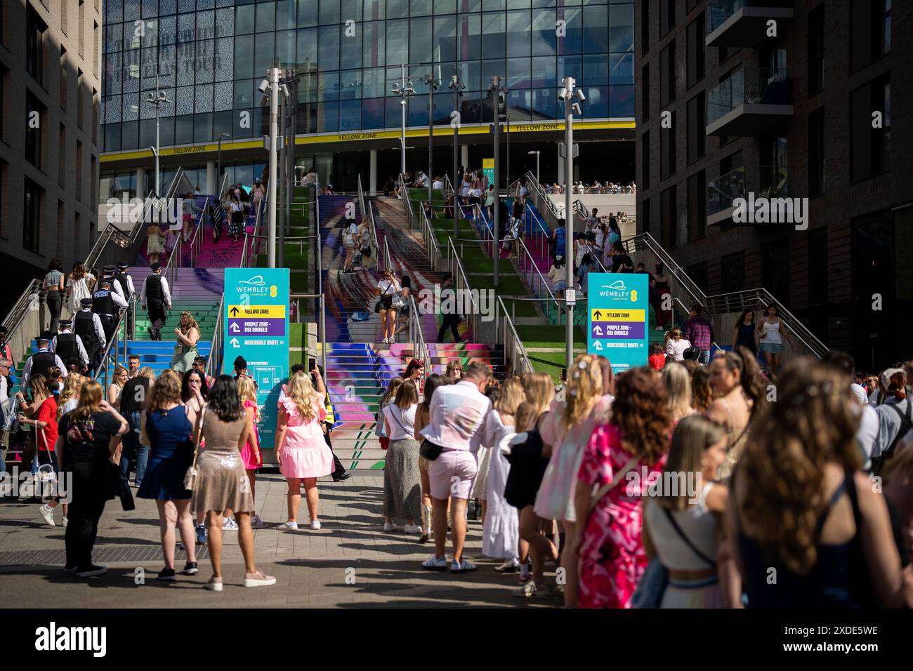 Taylor Swift fans pose on the "Swiftie Steps" commissioned by London ...