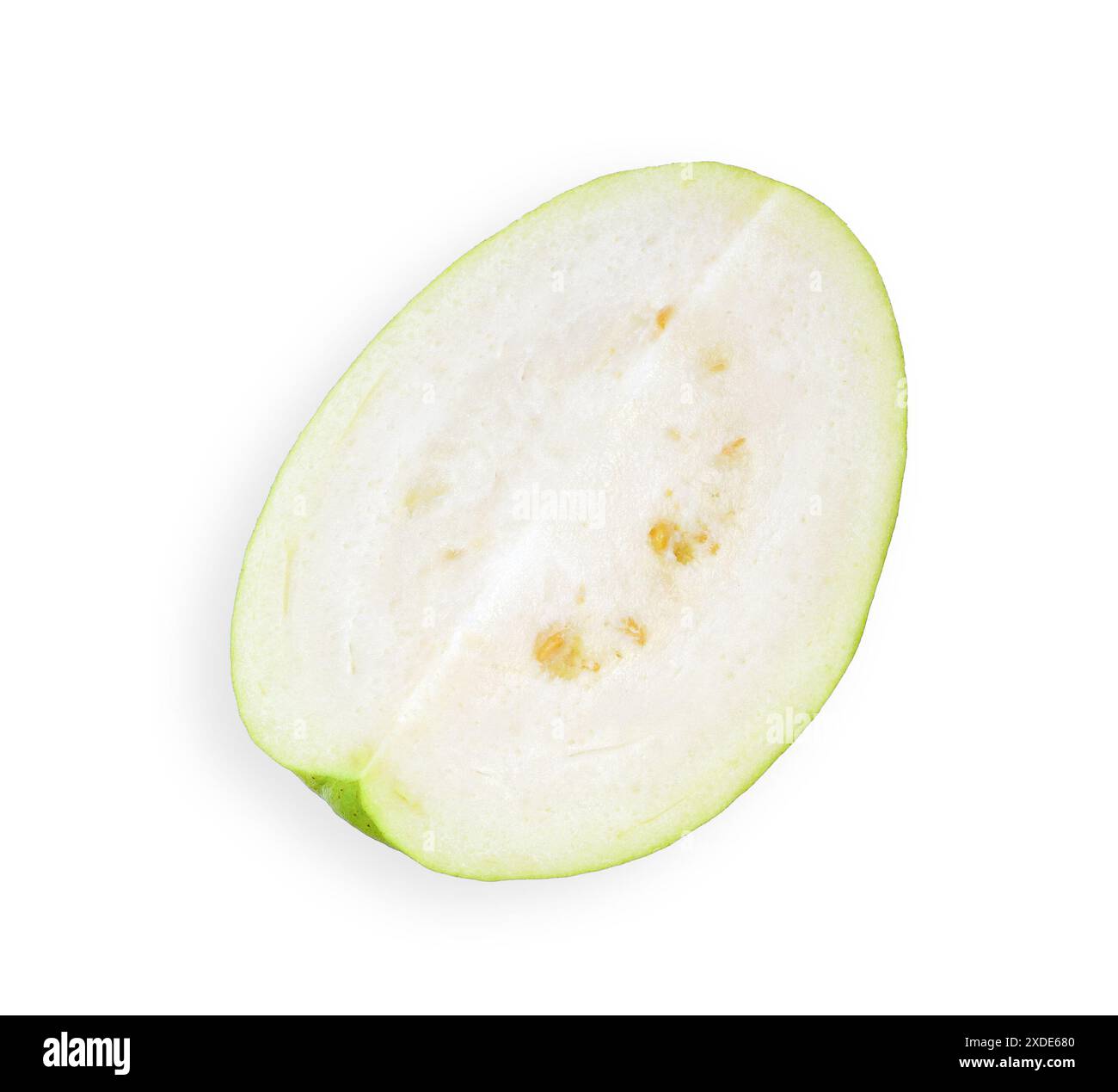 Sliced Guava isolated on white backgruond. Guava clipping path Stock ...