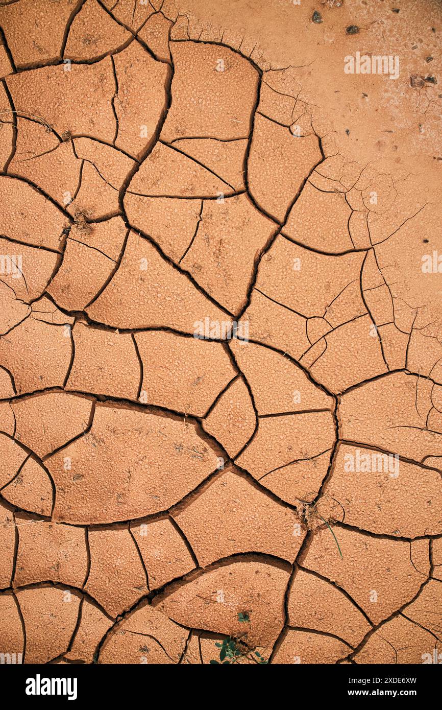 Cracked earth in desert. Takir, takyr soils. Landform, drying out ...