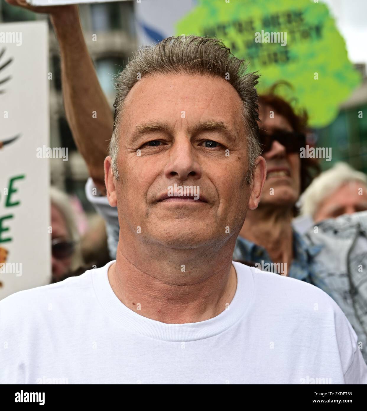 LONDON, UK. 22nd June, 2024. Chris Packham join the march to Restore ...