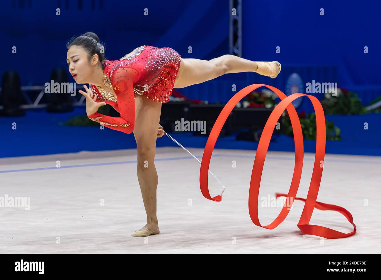 ZHAO Yating (Chn) during FIG Rhythmic Gymnastics World Cup, at Unipol Forum, Milan on 22 June ...