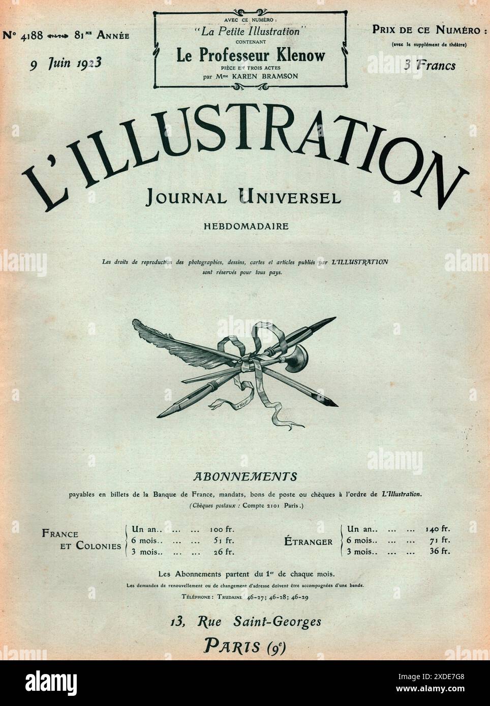 Lillustration magazine front page hi-res stock photography and images ...