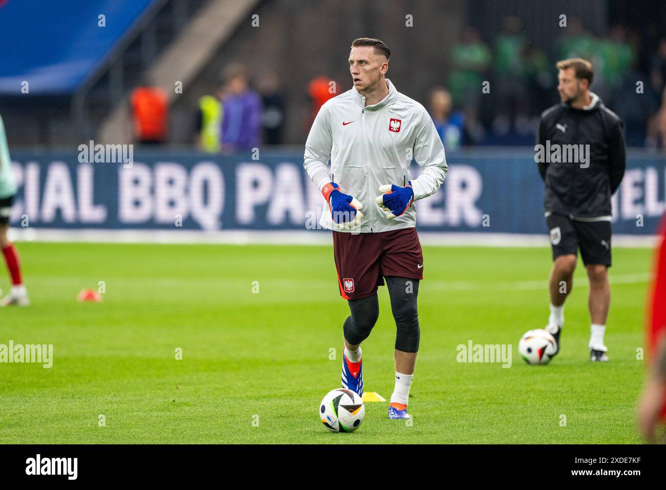 Berlin, Germany. 21st June, 2024. Goalkeeper Marcin Bulka of Poland is ...