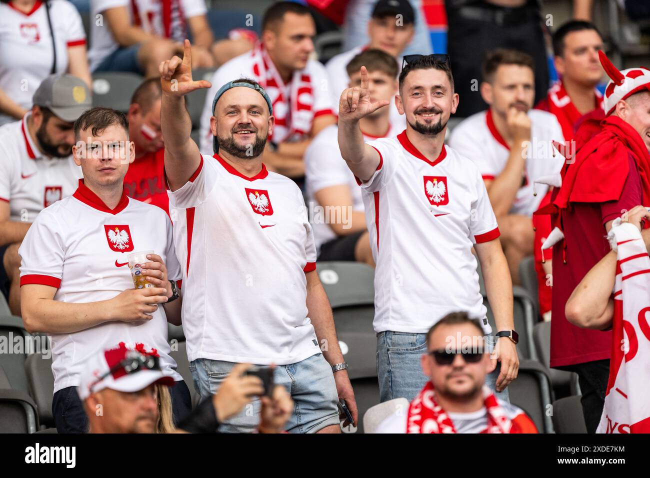 Berlin, Germany. 21st June, 2024. Football fans of Poland seen on the ...