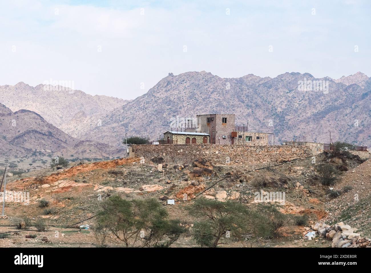 Medina, Saudi Arabia - December 22, 2022: A lone structure stands ...