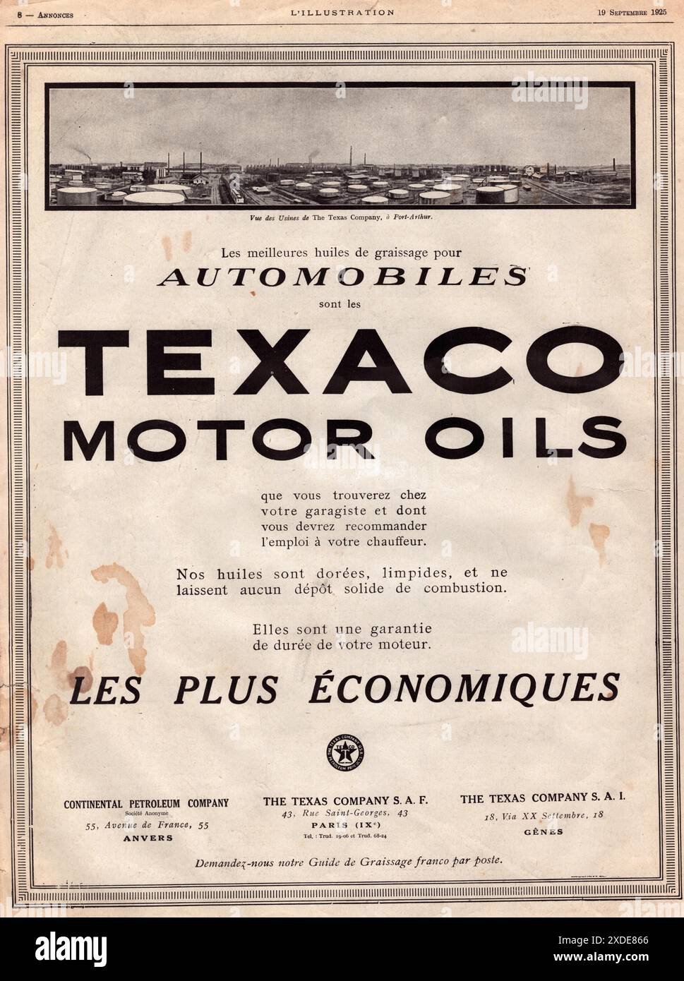 Retro advertisement 1925 hi-res stock photography and images - Alamy