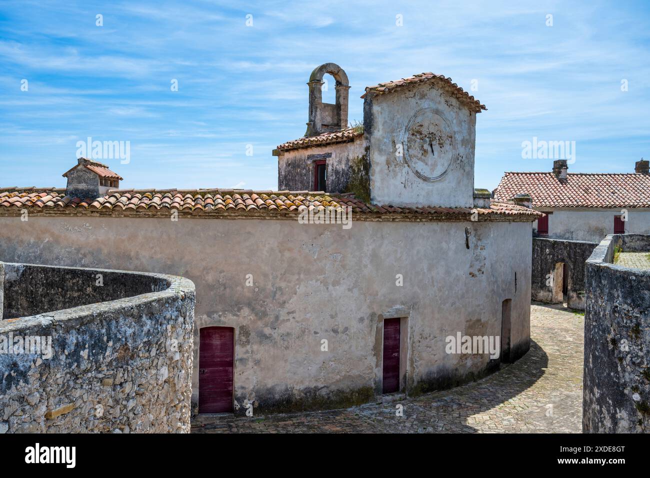 Interior of 16th-century star-shaped Fort Carré in Antibes, French ...