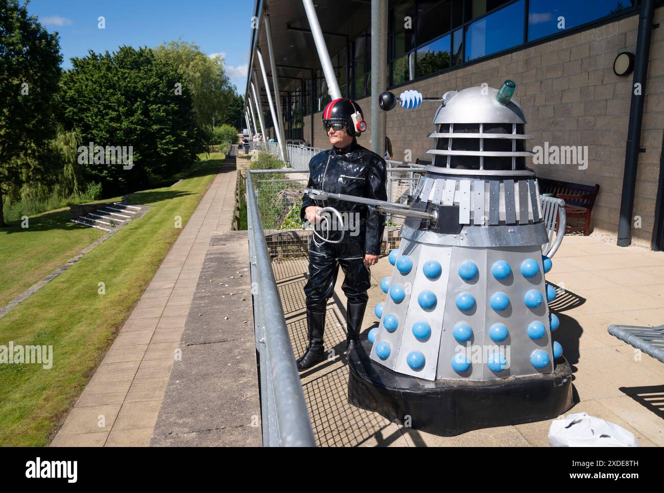A cosplayer next to Darlic during Comic Con Yorkshire at the Yorkshire ...