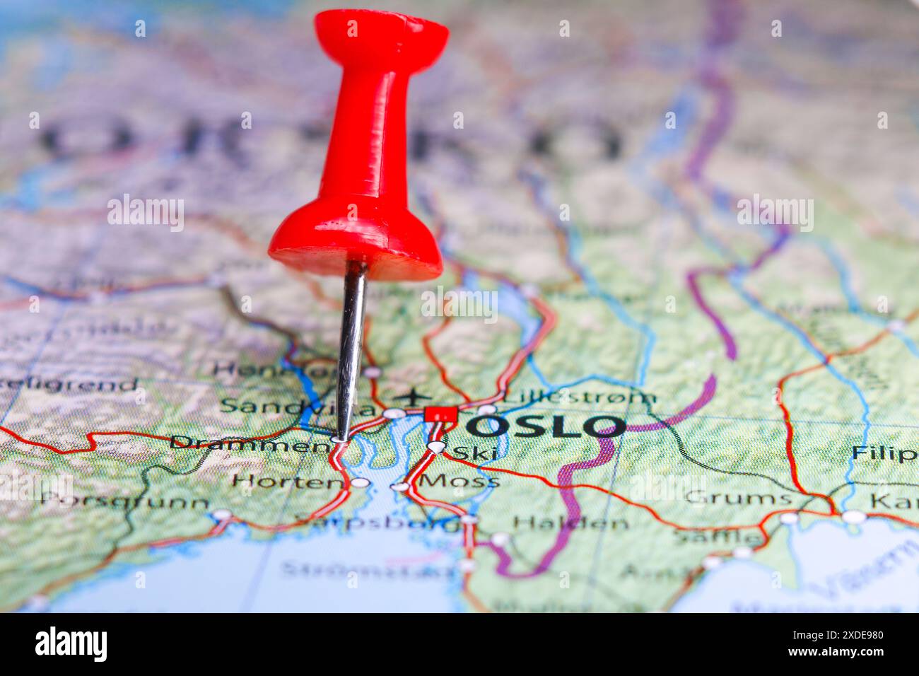 Drammen city map hi-res stock photography and images - Alamy