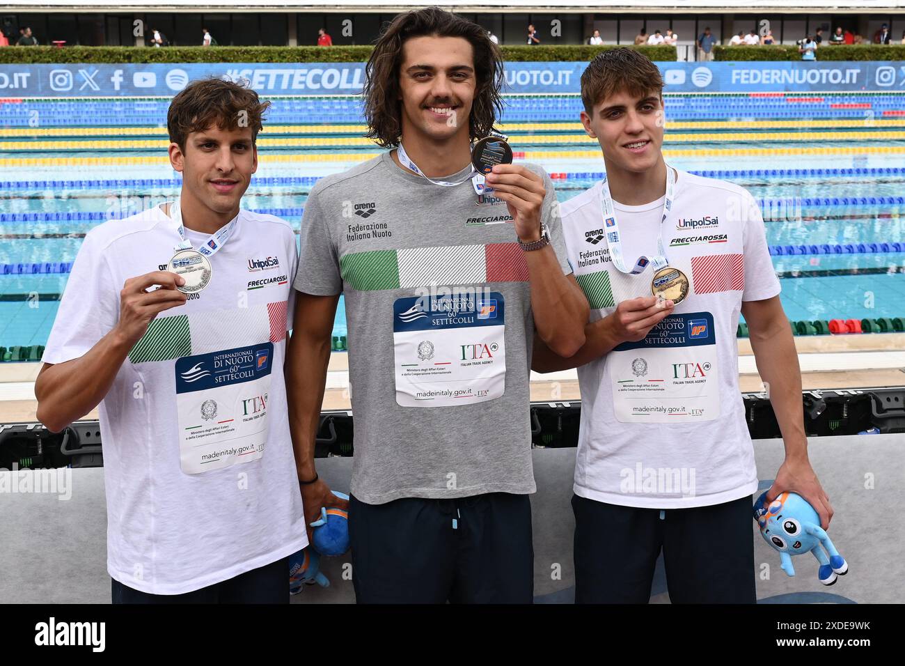 Michele Lamberti, Thomas Ceccon and Christian Bacico 100M BACKSTROKE ...