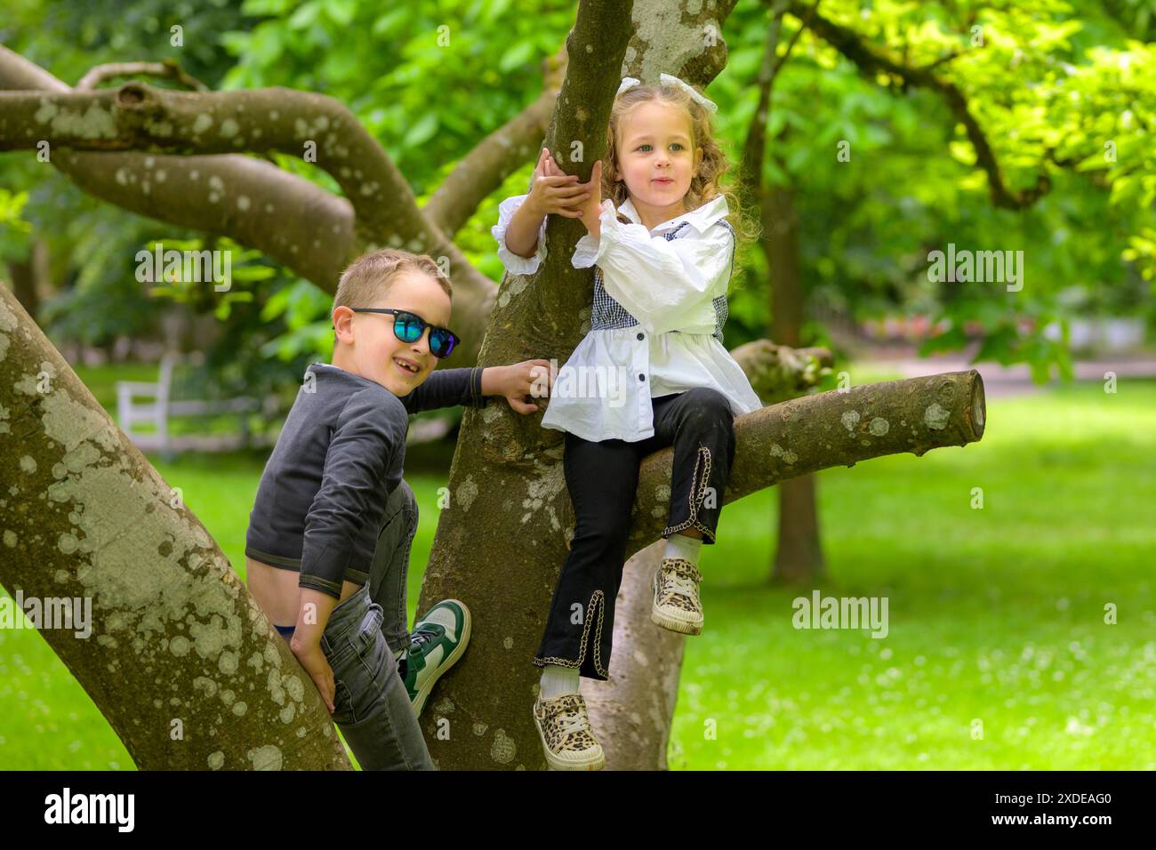 Children playing happily hi-res stock photography and images - Alamy