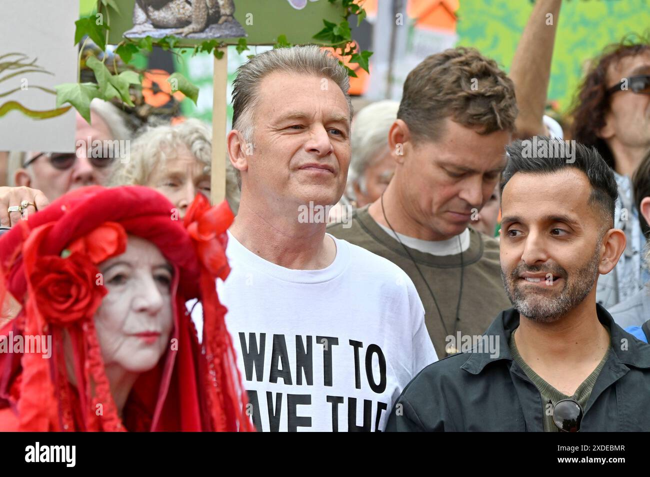 London, UK. June22nd 2024. Restore Nature Now march through central ...