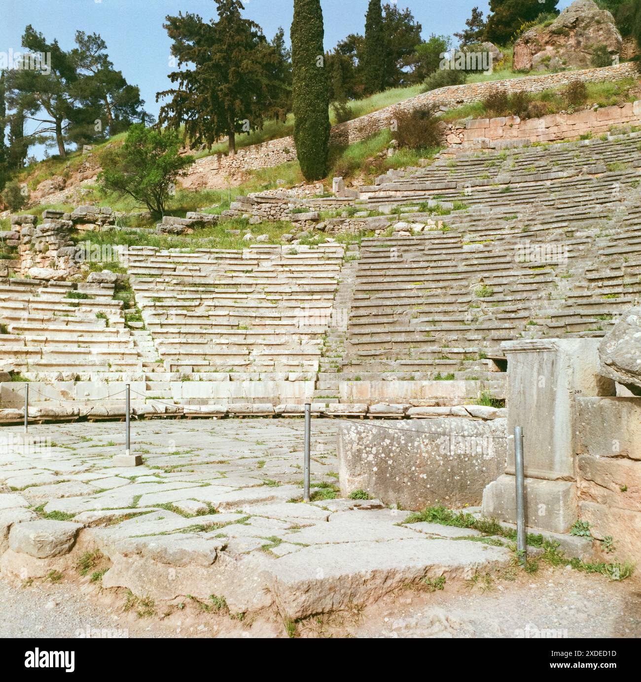 Ancient Greek theater, Delphi, Greece, Europe Stock Photo - Alamy