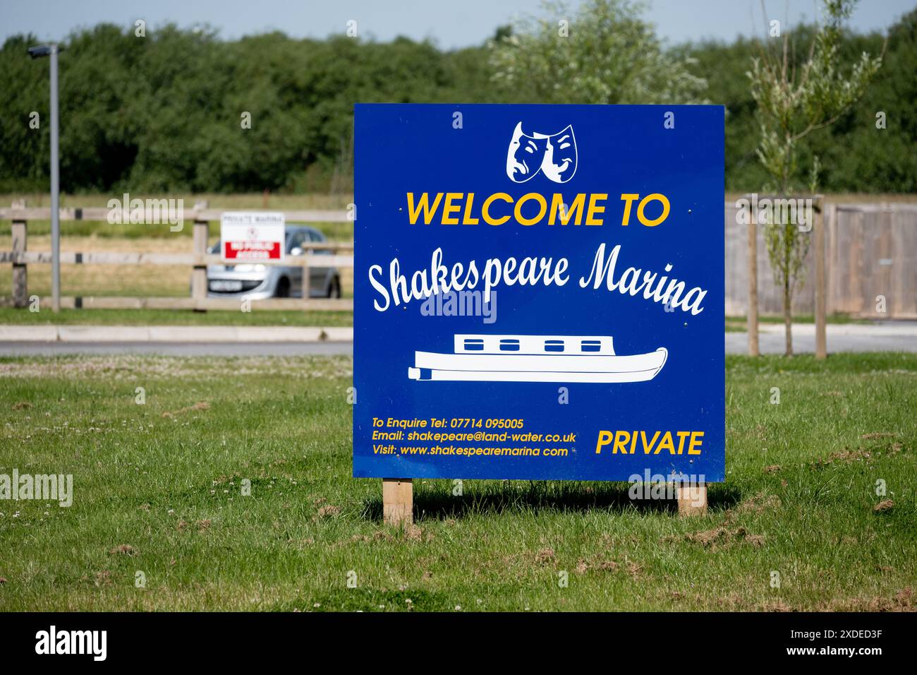Welcome to Shakespeare Marina sign, Stratford-upon-Avon, Warwickshire ...