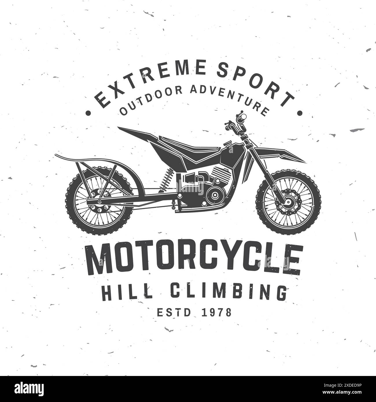 Motorcycle hill climb logo, badge, sticker. Vector. Extreme sport with ...