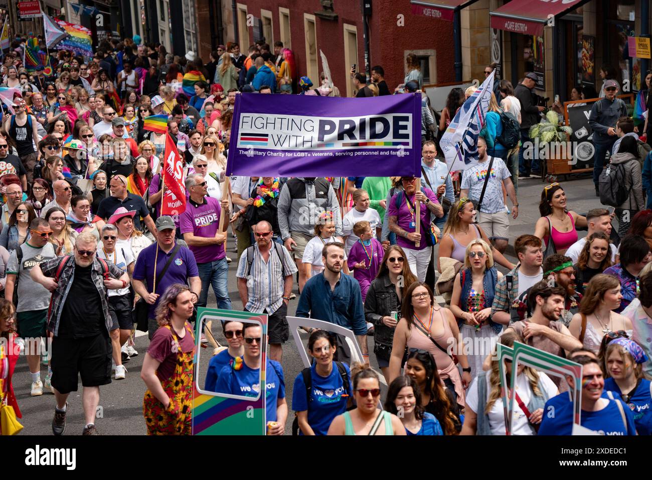 Edinburgh, Scotland, UK. 22nd June 2024. Edinburgh Pride March drew ...