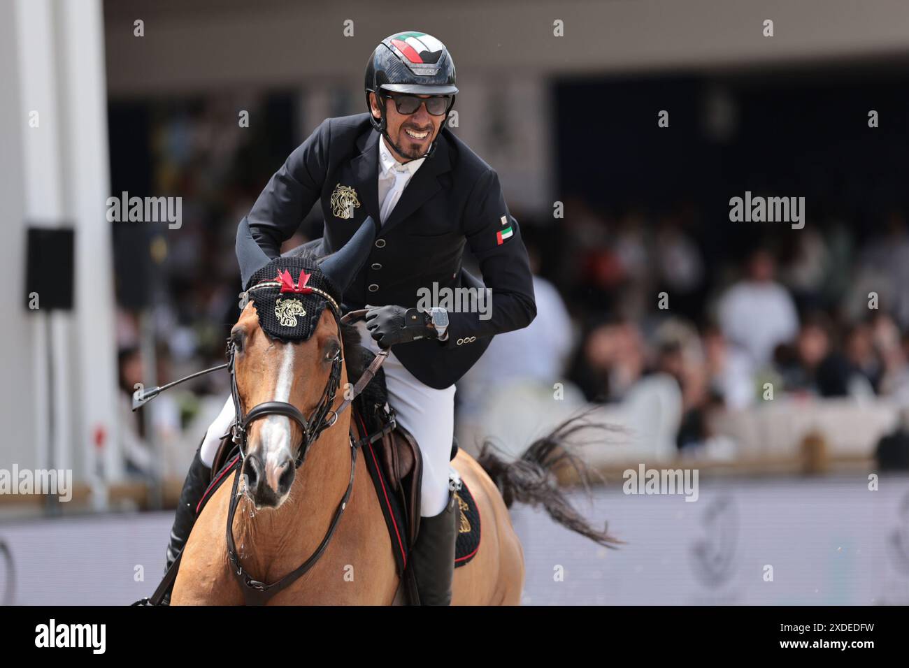 Abdullah Humaid Al Muhairi of United Arab Emirates with Coenig during ...