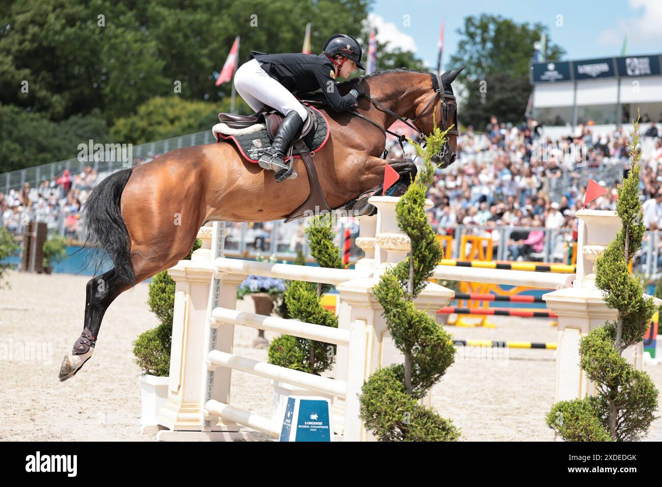 Philippine Peuch Lestrade of France with Dali D Elle during the Prix Le ...