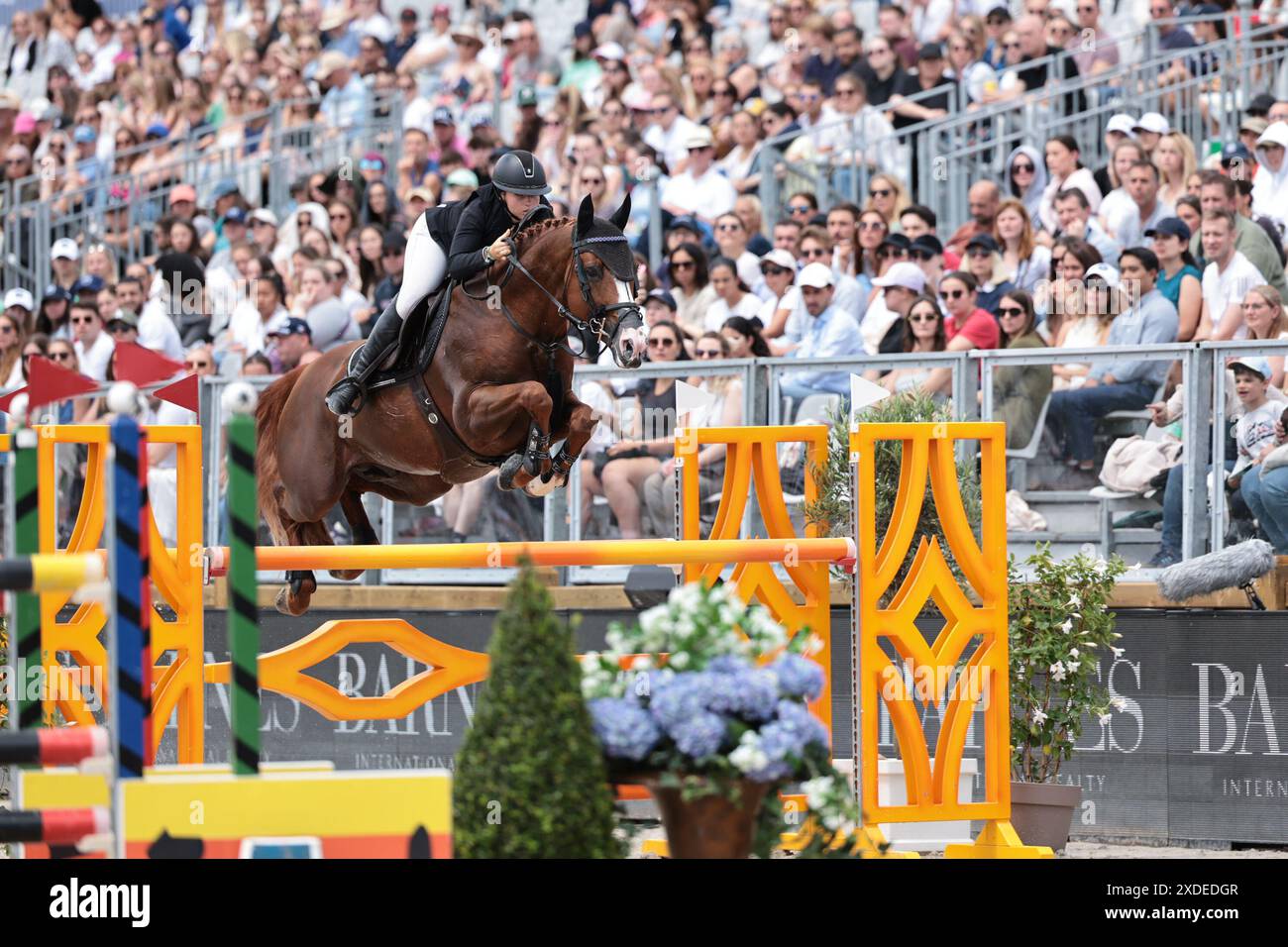 Elona Rousselle of France with Petrossian BC during the Prix Le ...