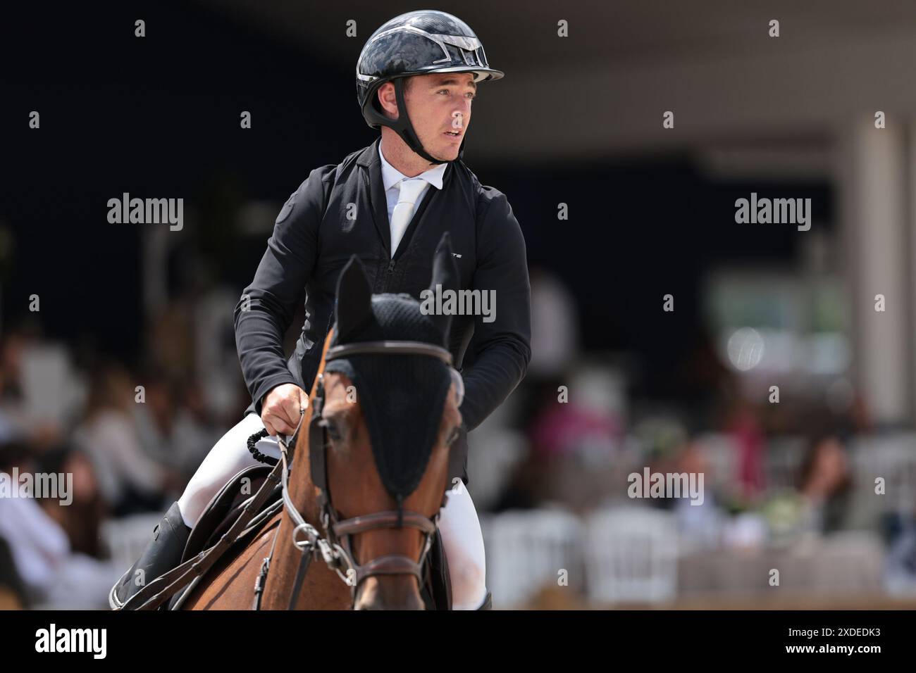 Pierre Adrien Leportois of France with Margominka during the Prix Le ...