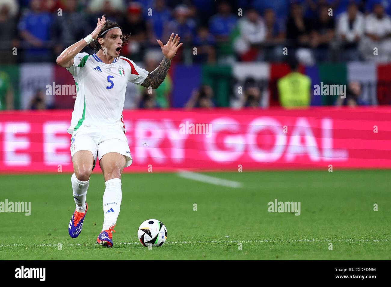 Riccardo Calafiori of Italy looks dejected during the Uefa Euro 2024 ...