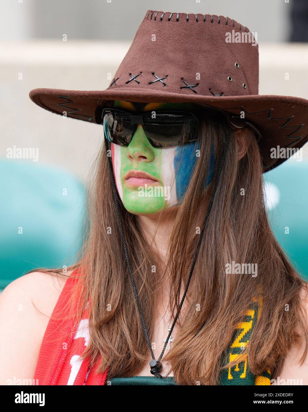 Rugby fan face paint hi-res stock photography and images - Alamy