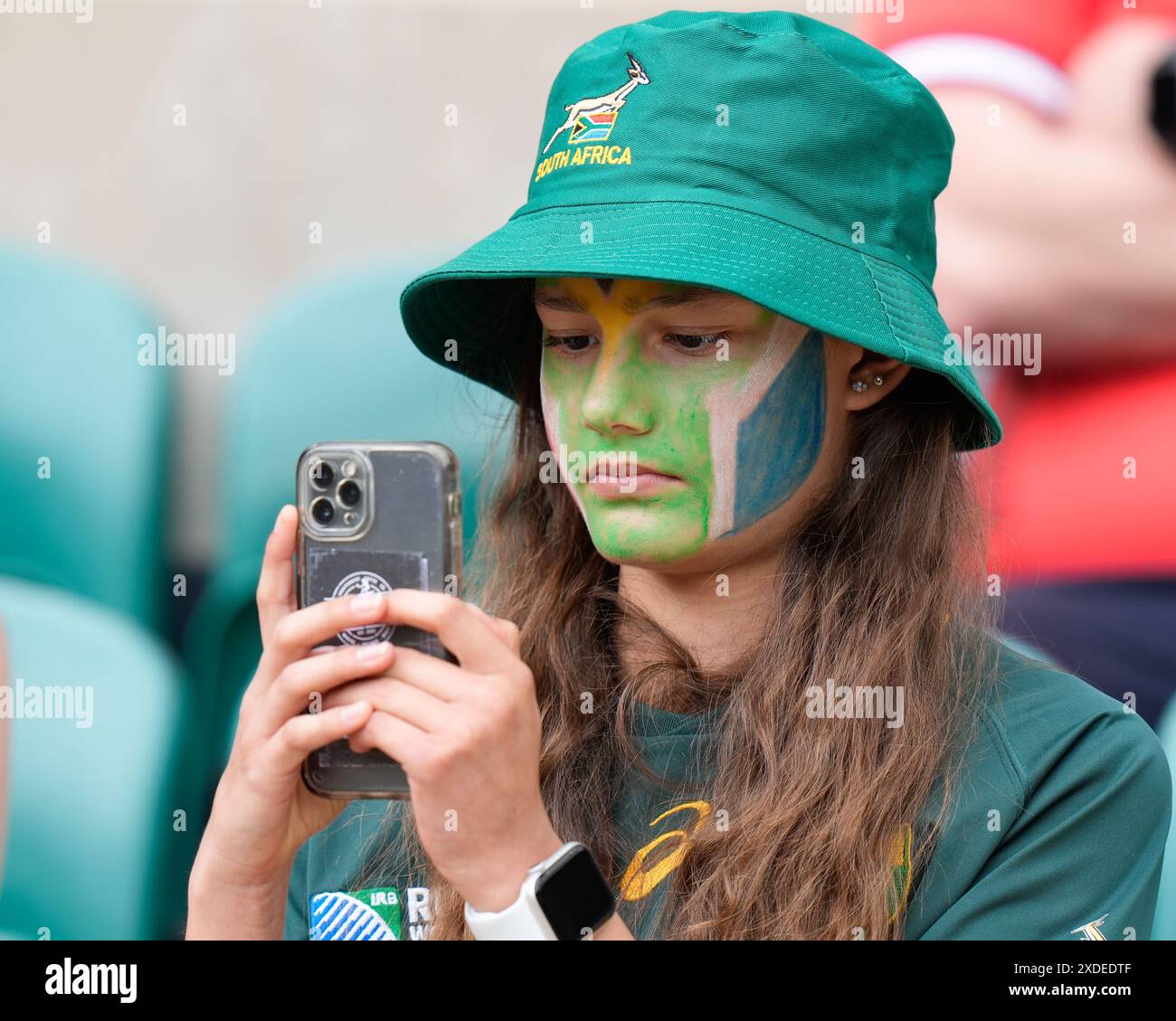 Rugby fan face paint hi-res stock photography and images - Alamy
