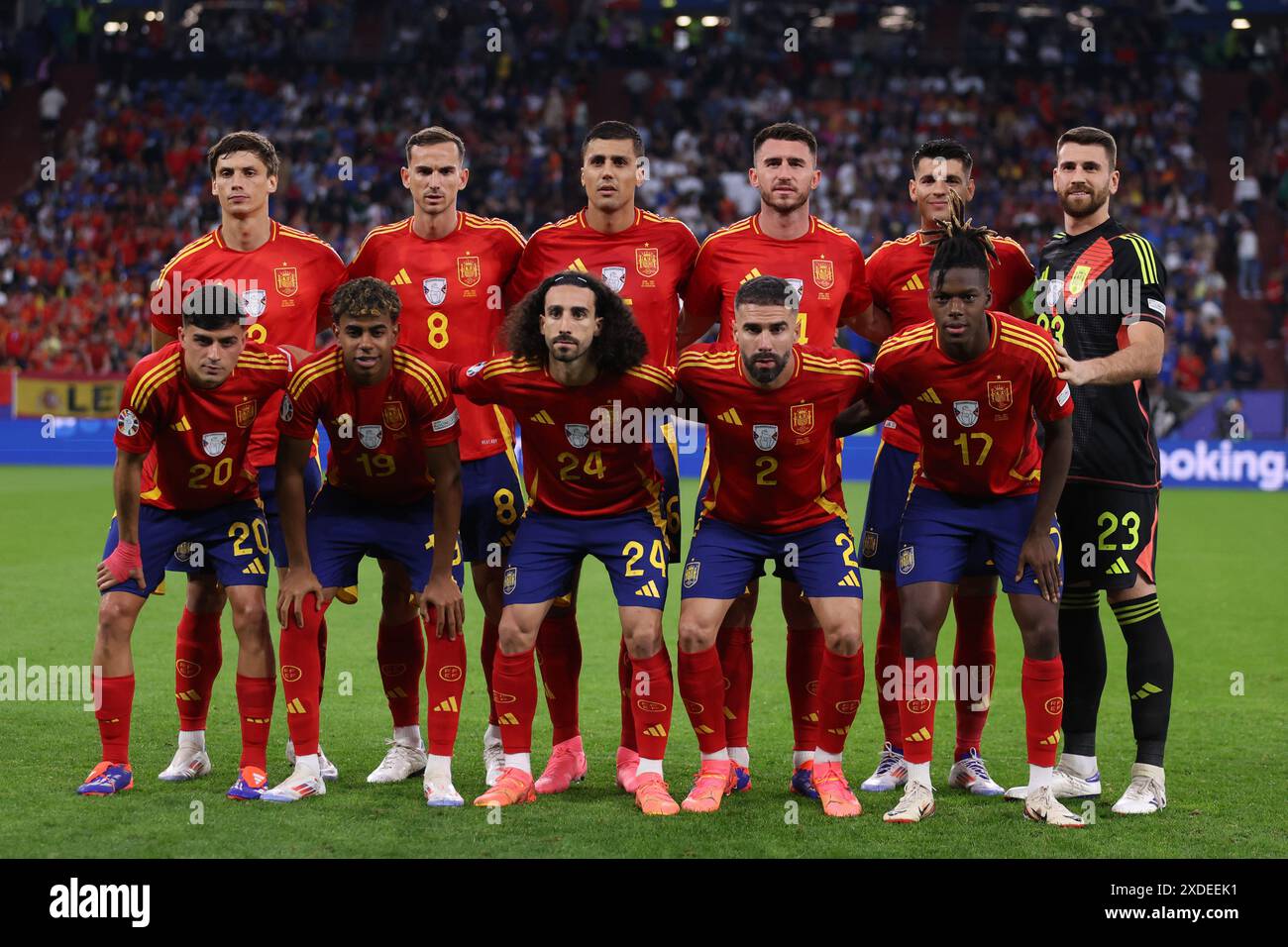 Players of Spain pose for a team photo prior to the Uefa Euro 2024 ...