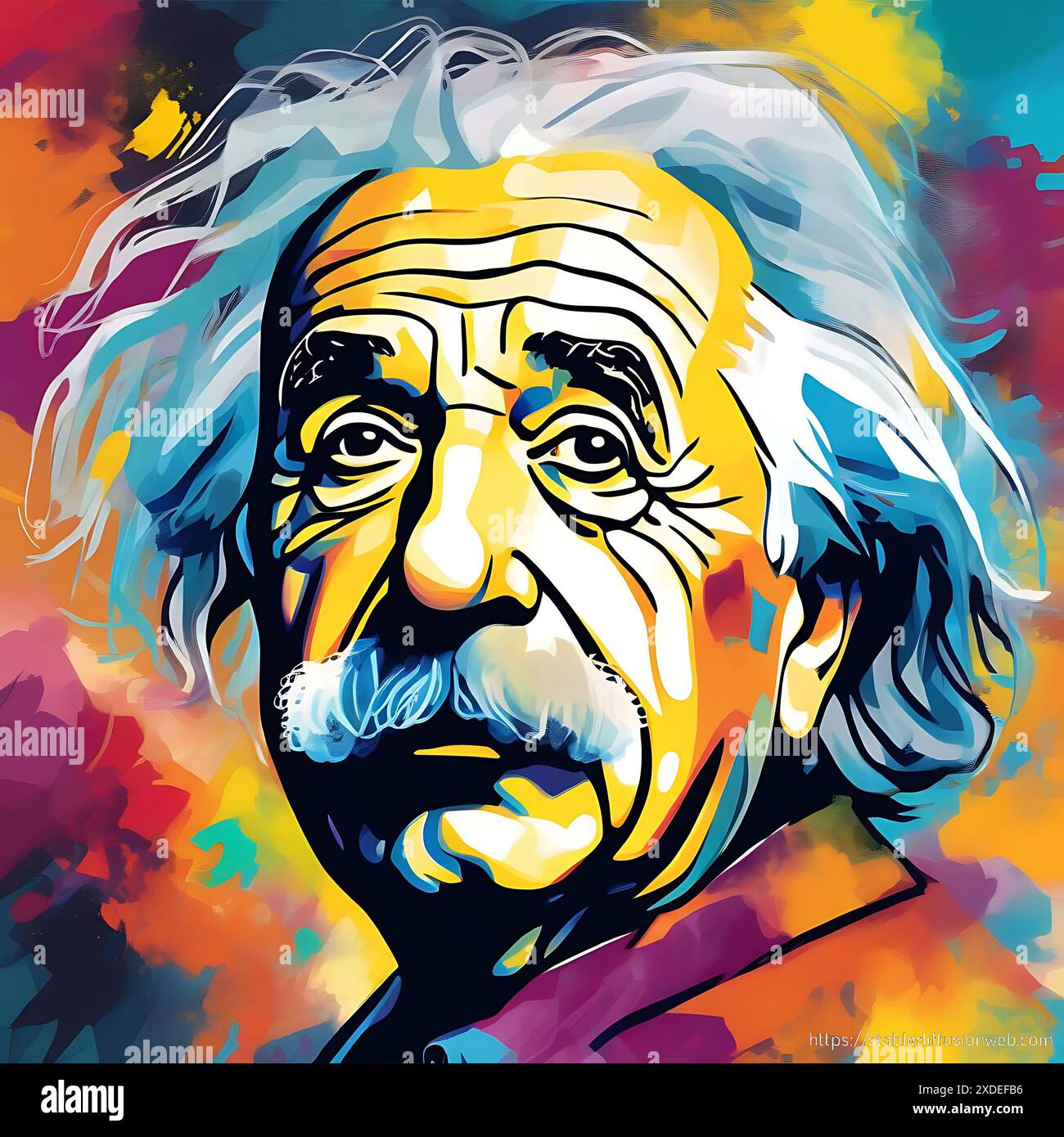 Albert Einstein creative artistic portrait Stock Photo - Alamy