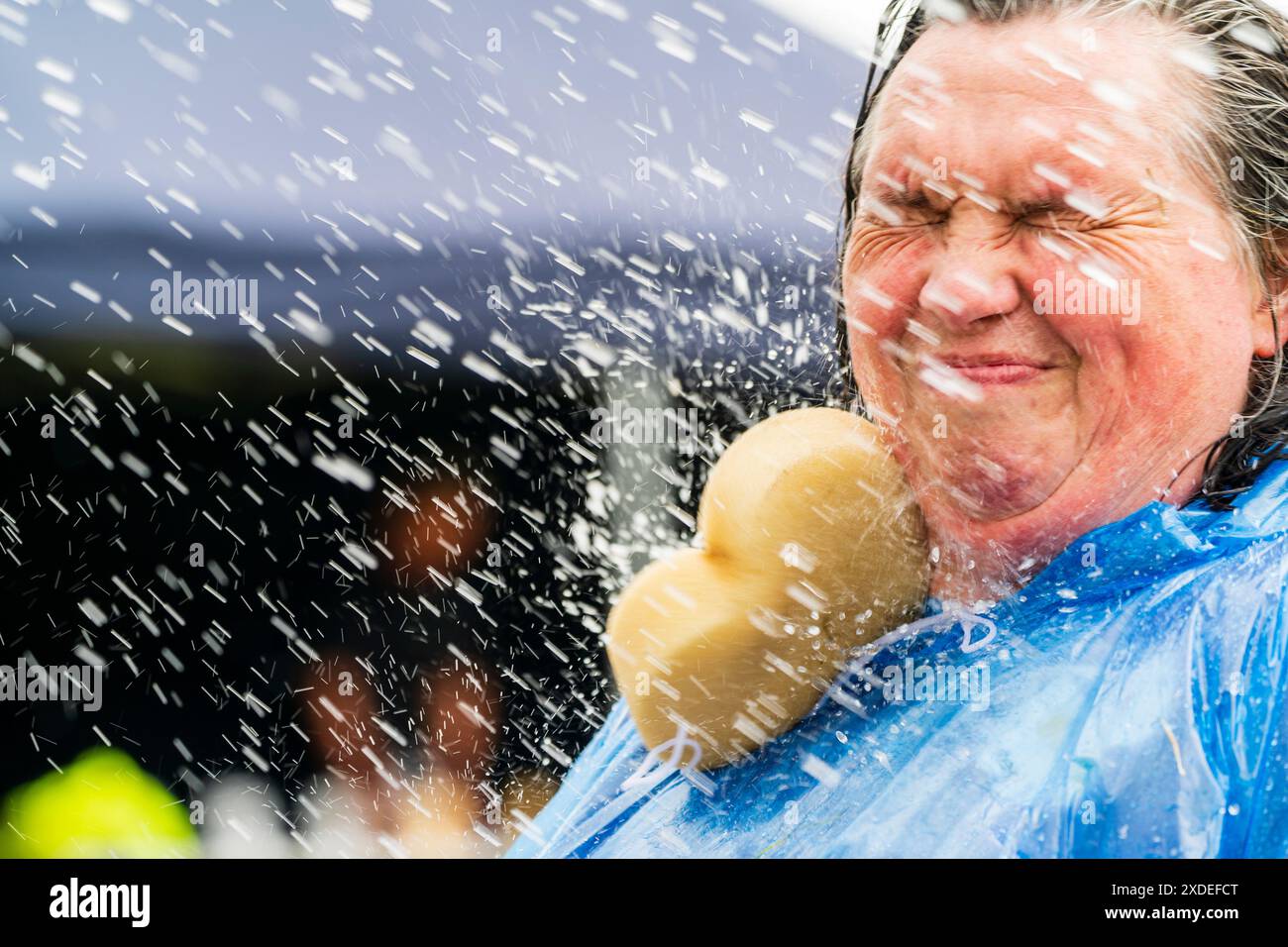 Custard pie face woman hi-res stock photography and images - Alamy