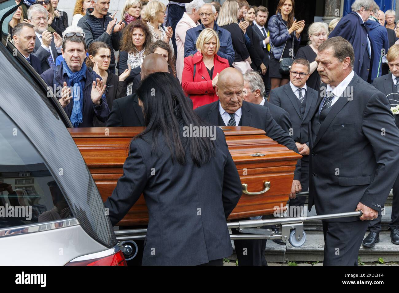 This picture shows the funeral ceremony for Jodie Devos, Belgian opera ...