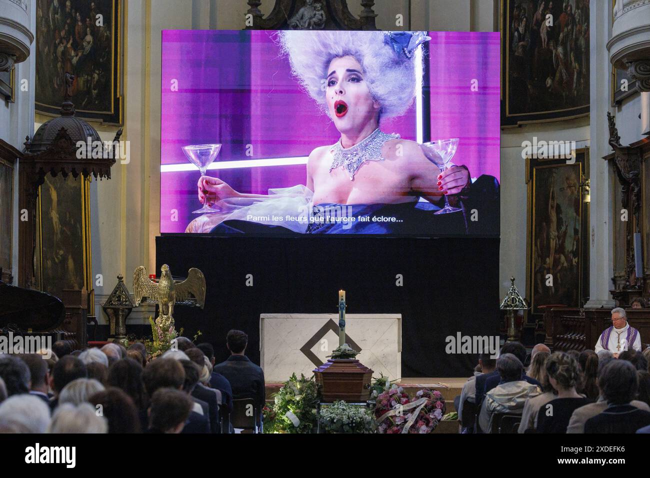 Namur, Belgium. 22nd June, 2024. This picture shows the funeral ...