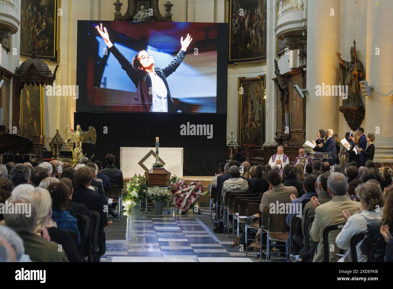 Namur, Belgium. 22nd June, 2024. This picture shows the funeral ...