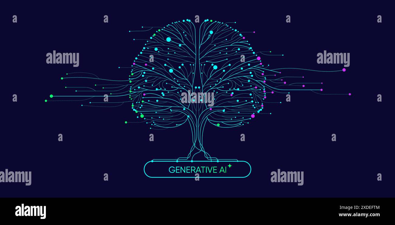 Illustration of abstract stream information. Generate image, video from ...