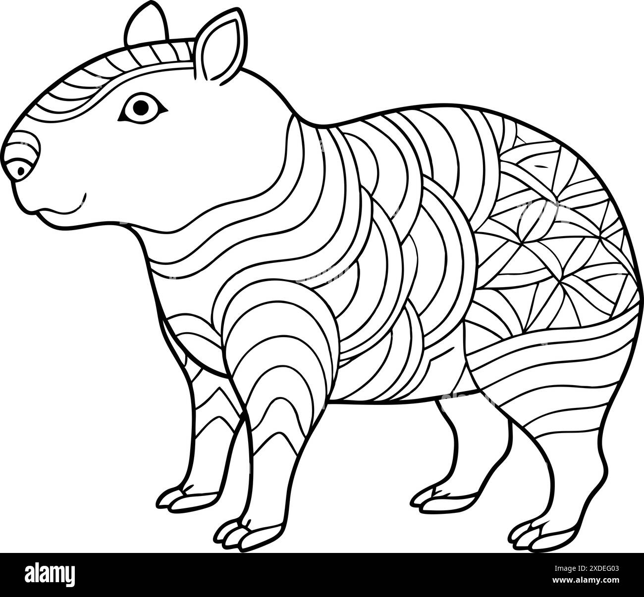 animal mandala coloring pages for stress relief Stock Vector Image ...
