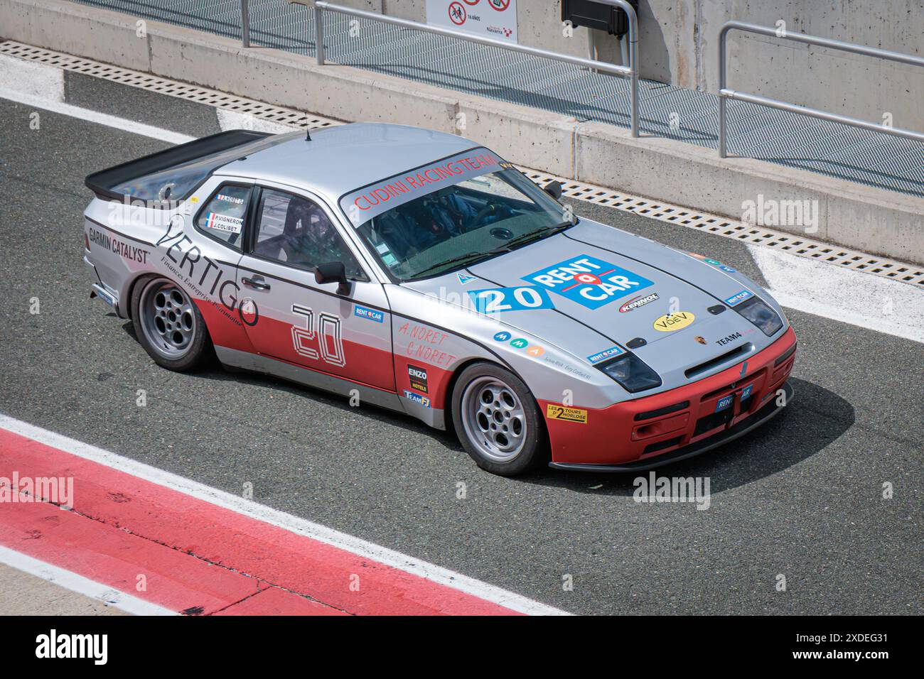 Los Arcos, Spain-May 25, 2024: 1989 Porsche 944 S2 Coupe on Circuito de ...