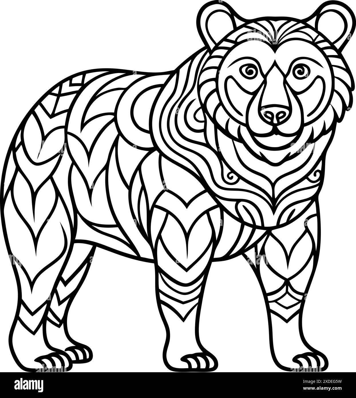 animal mandala coloring pages for stress relief Stock Vector Image ...