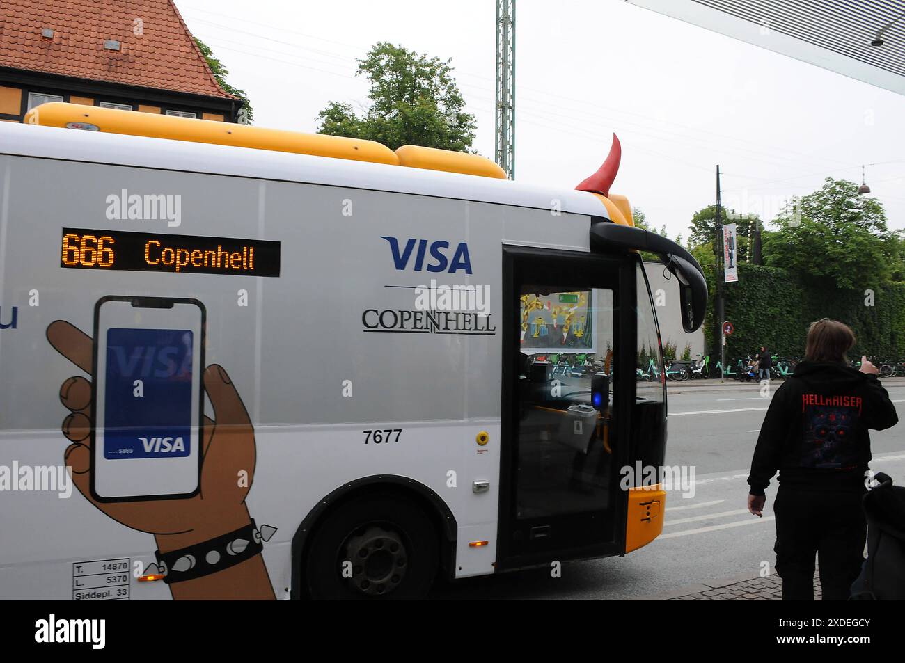 Copenhagen/ Denmark/22 JUNE 2024/Bus ride to Copenhell festival in ...