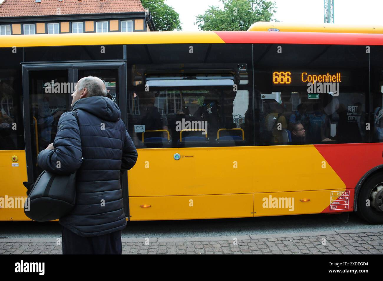 Copenhagen/ Denmark/22 JUNE 2024/Bus ride to Copenhell festival in ...