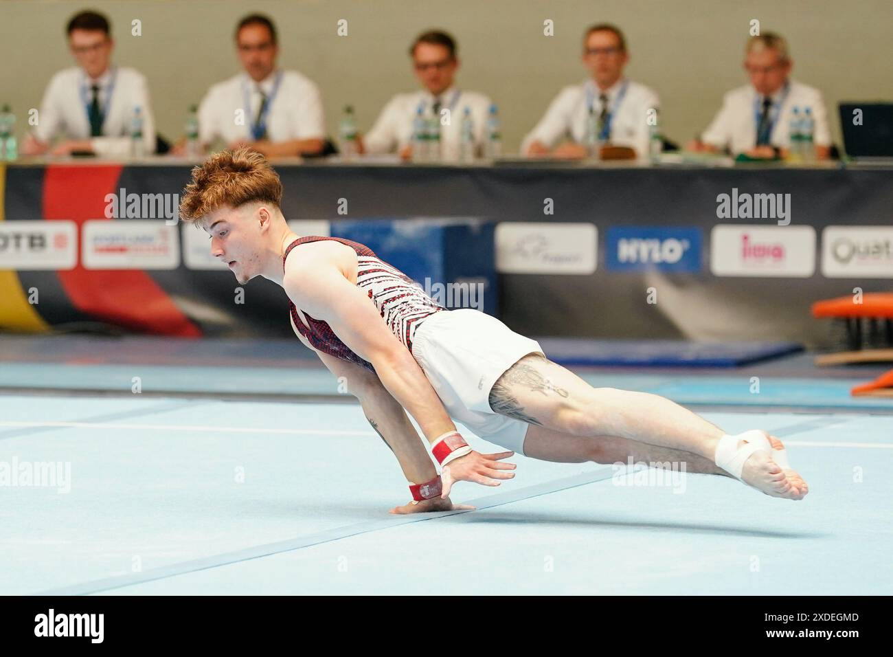 22 June 2024, Hesse, Rüsselsheim: Gymnastics: Olympic qualification ...