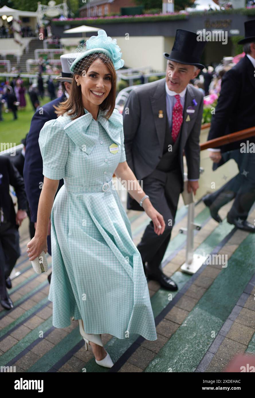 Presenter Alex Jones during day five of Royal Ascot at Ascot Racecourse ...