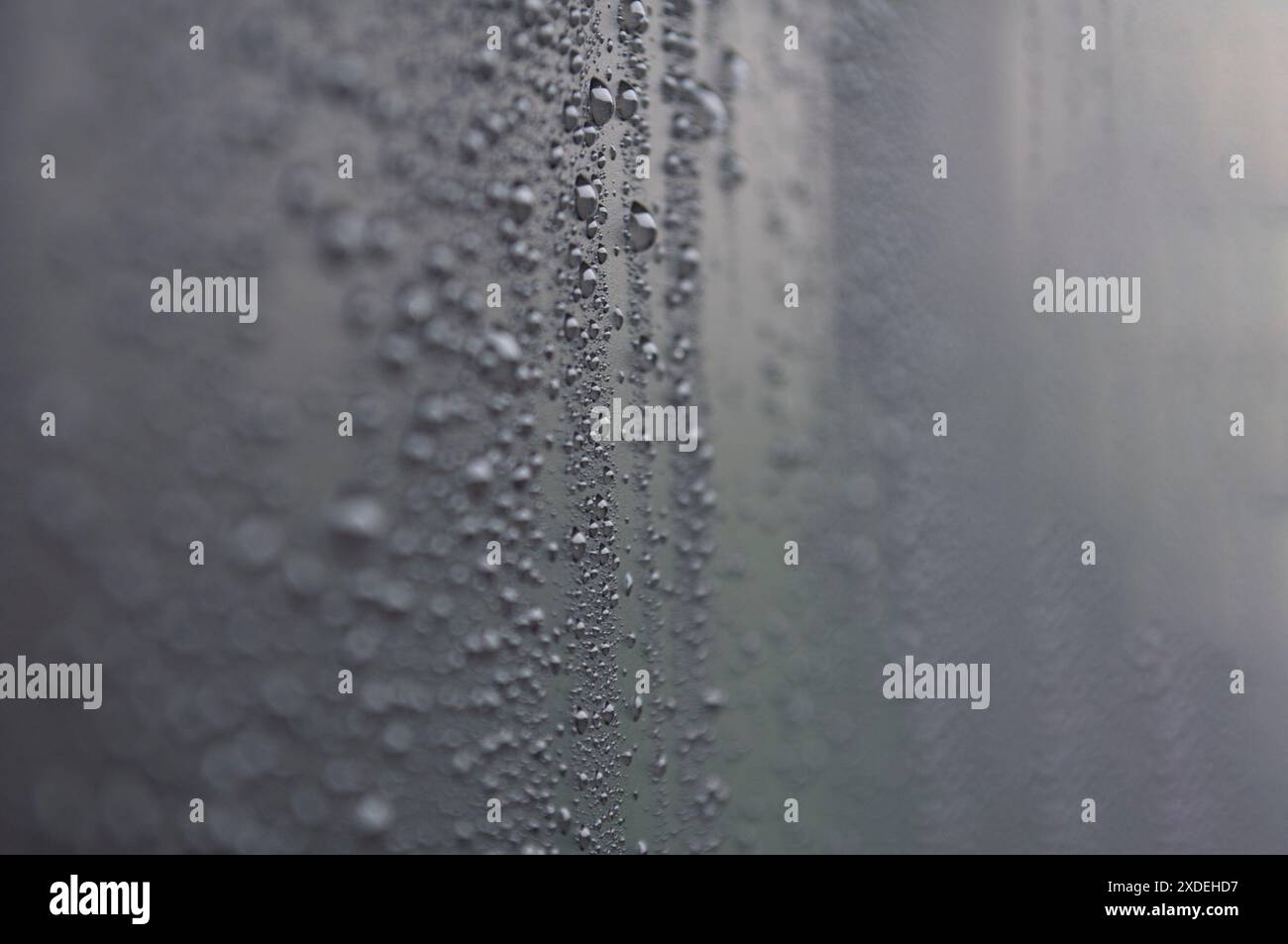 Side view of water droplets with black wallpaper background Stock Photo ...
