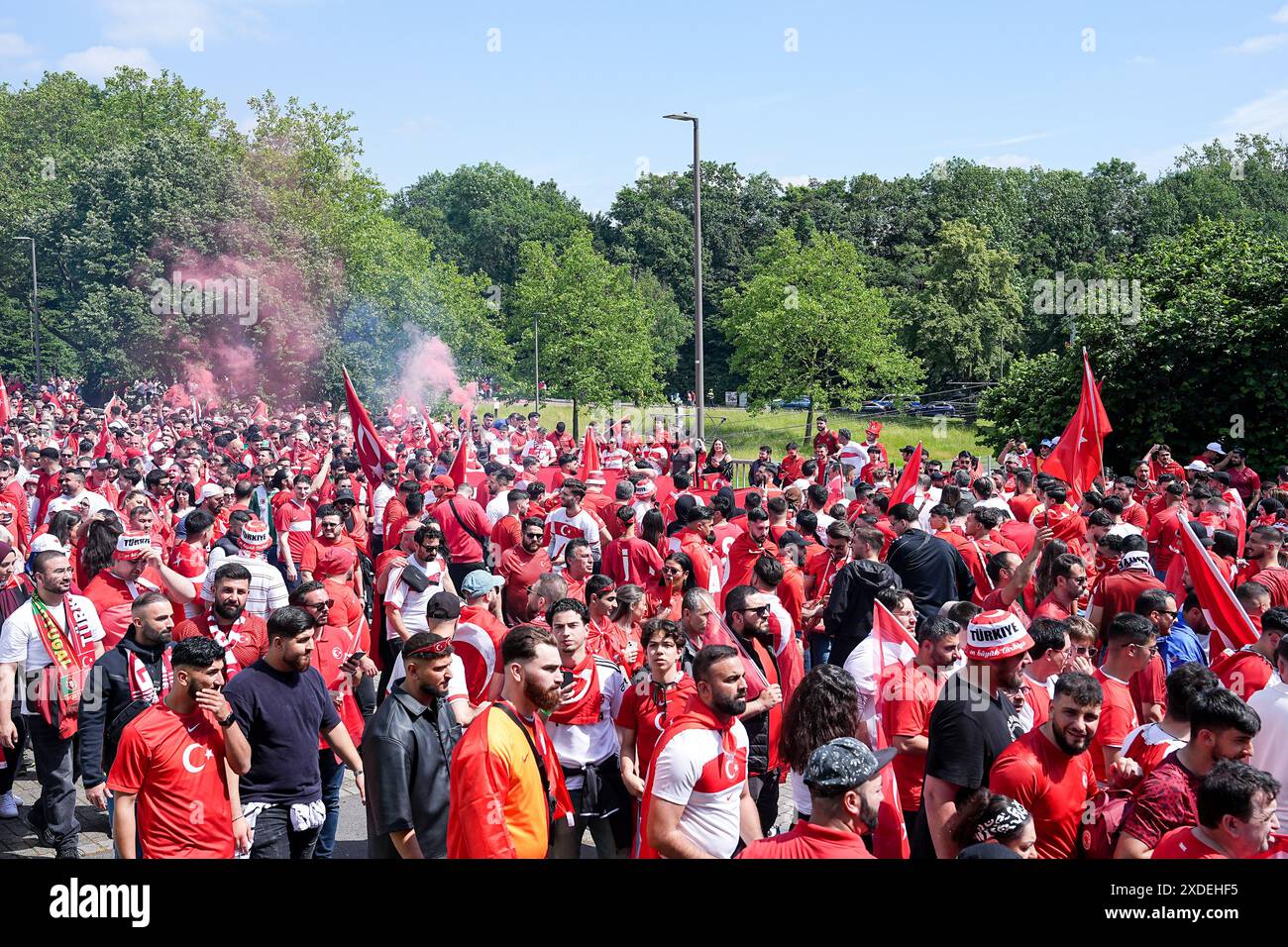 Dortmund, Germany, June 22th 2024: A huge crowd of fans of Turkiye ...