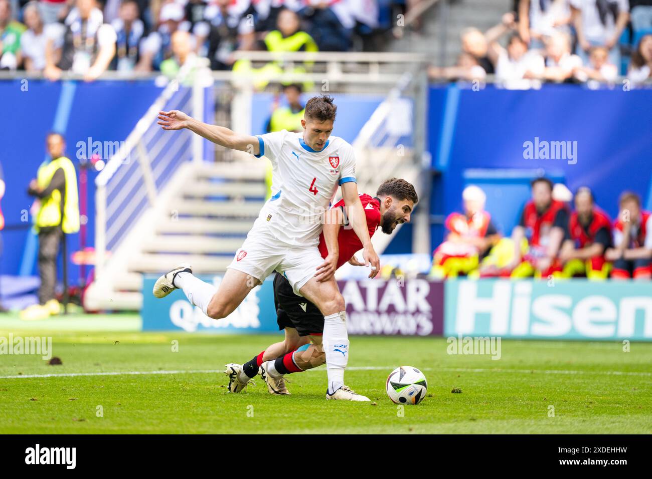 Hamburg, Germany. 22nd June, 2024. Robin Hranac (4) of Czechia and ...